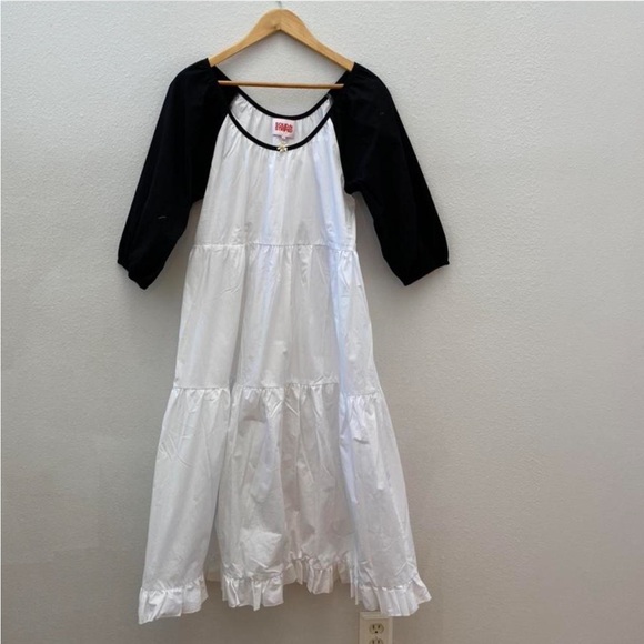 SOLID & STRIPED | Dresses | Solid Striped Baseball Cotton Ruffle Dress ...
